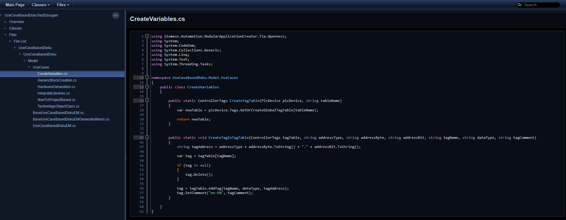 Modular Application Creator Use Case Based Documentation Overview